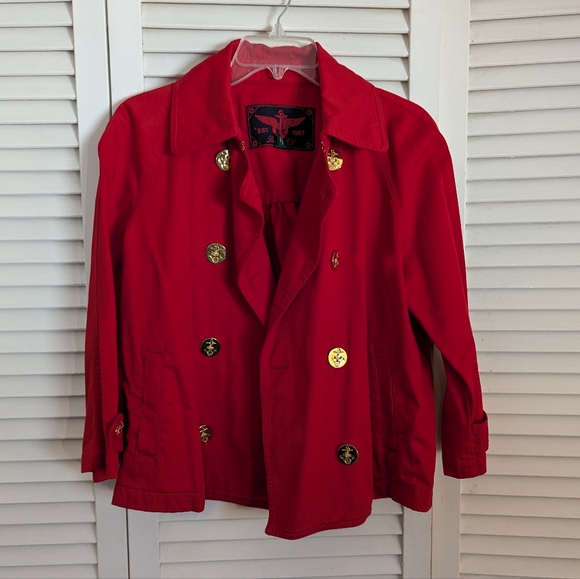 Lauren Ralph Lauren | Jackets & Coats | Lauren Ralph Lauren Red Swing ...